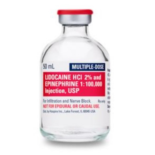 Lidocaine 2% And Epinephrine Injection, Multi-Dose Vial, 1:100, 000, 25 X 50 Ml | Pipeline Medical
