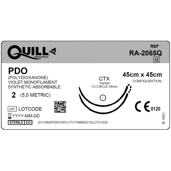 Quill Pdo, 2, 45Cm X 45Cm, Violet, 1/2 Circle, Taper Point | Pipeline ...